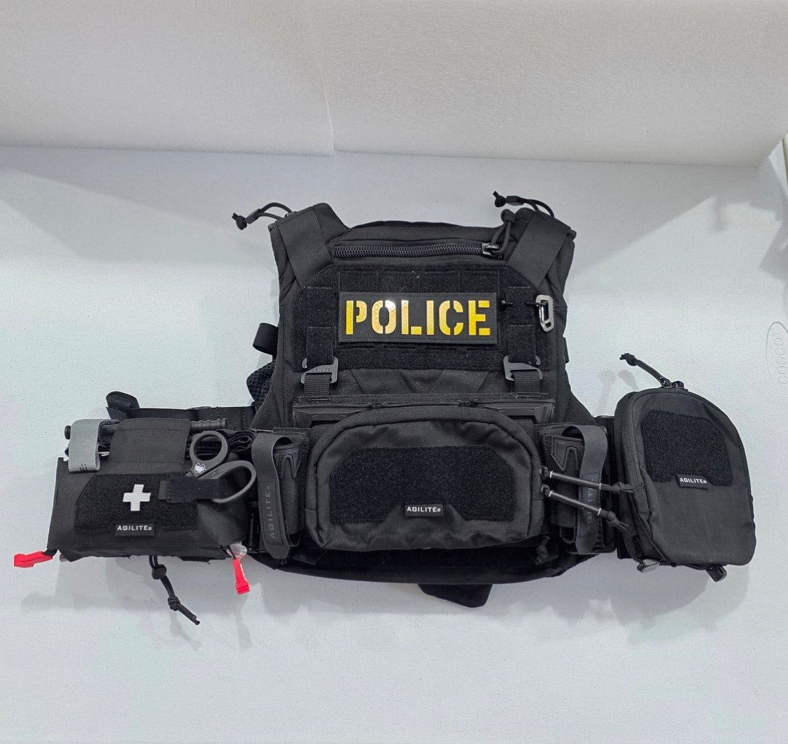 Lightly Used Agilite K19 PLATE CARRIER 3.0 Black PROTECTOR KIT ...