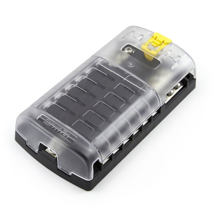 Blue Sea Systems 5026 ST Blade Fuse Block, 12 Circuits, Negative Bus ...