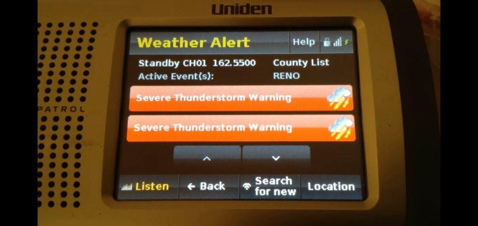 Uniden Home Patrol 2 Touchscreen Scanner and NOAA Weather Radio ...